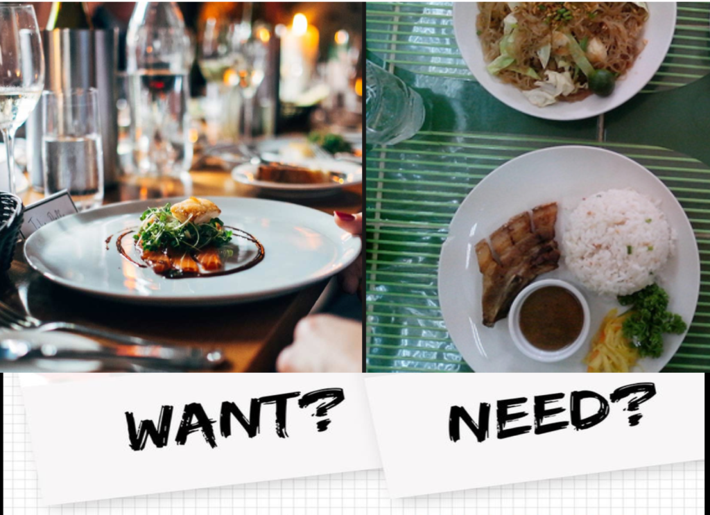 Needs versus wants - Vince Rapisura