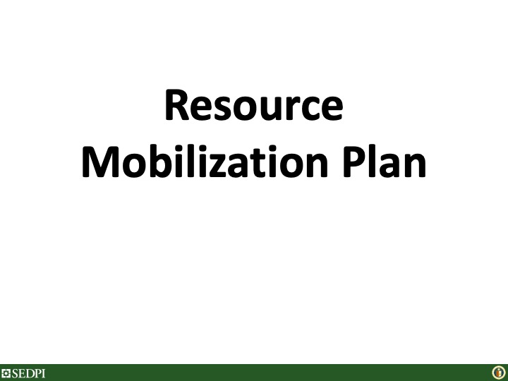 Resource mobilization plan - Vince Rapisura