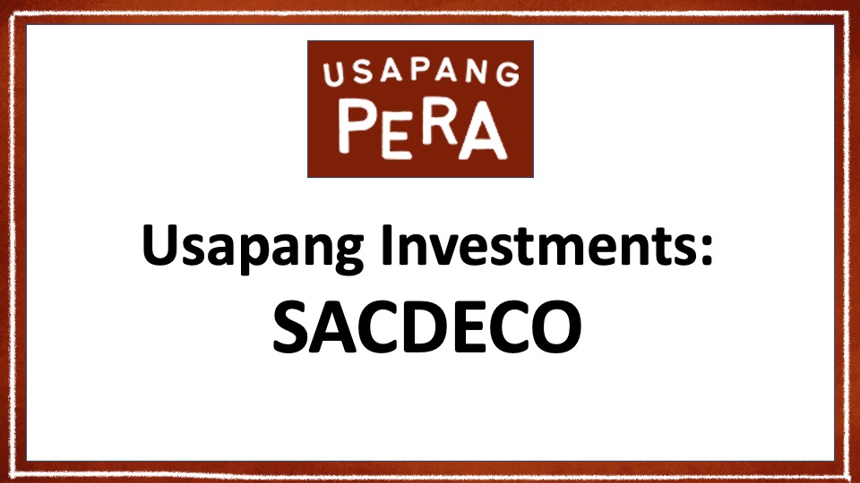SACDECO Joint Venture Opportunity - Vince Rapisura